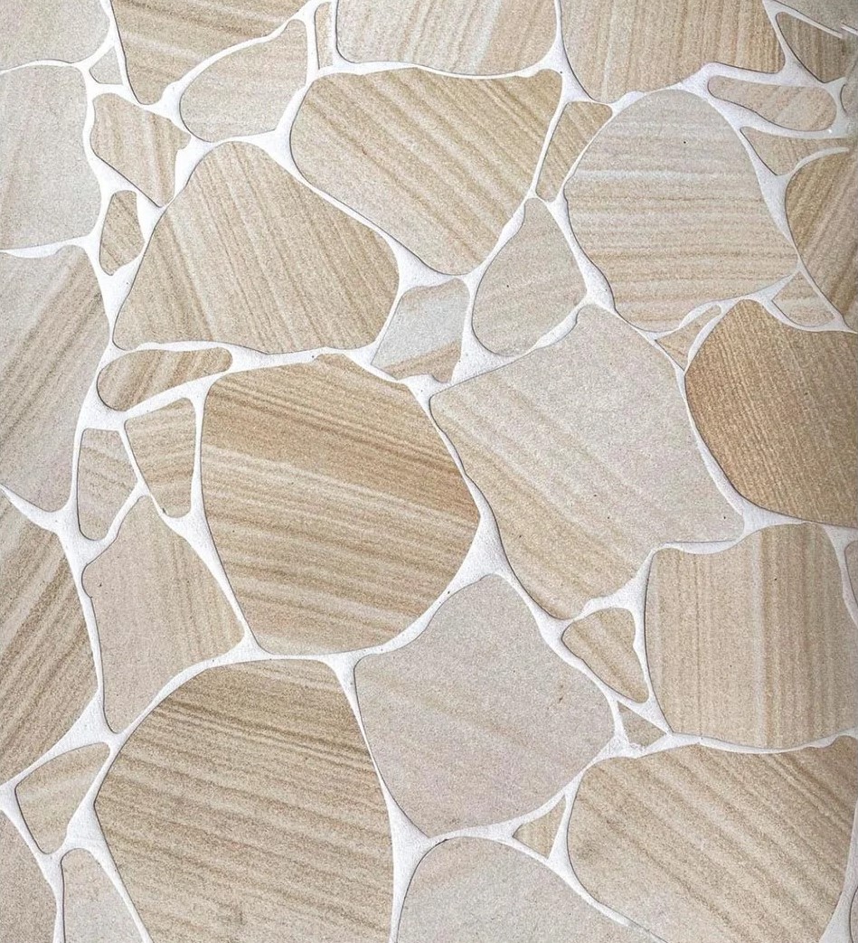 Pyrmont-Sandstone-crazy-pave-stone-look-tile-1 | Cerastone Surfaces ...